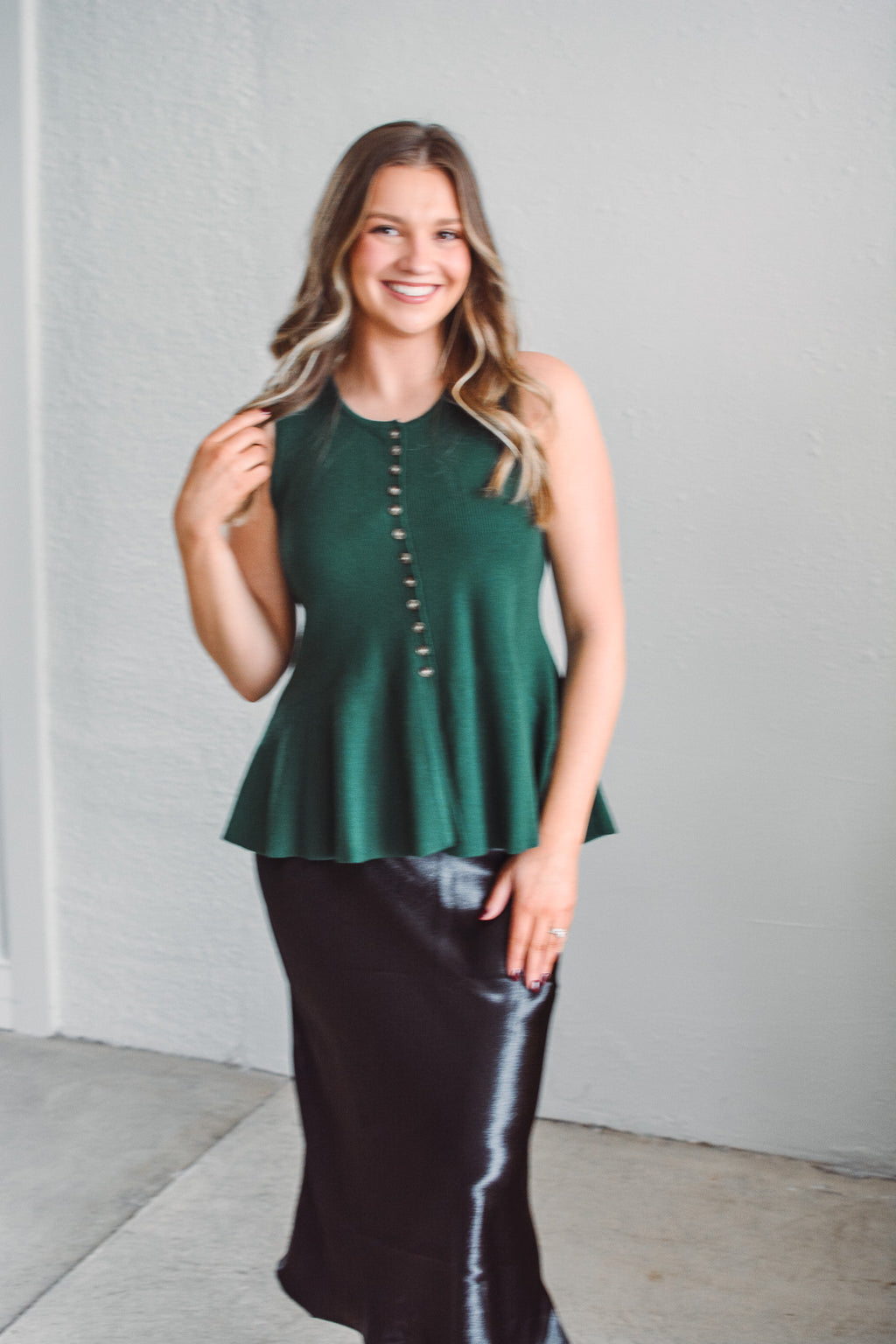 Juniper Peplum Vest – Rhinestones and Roses