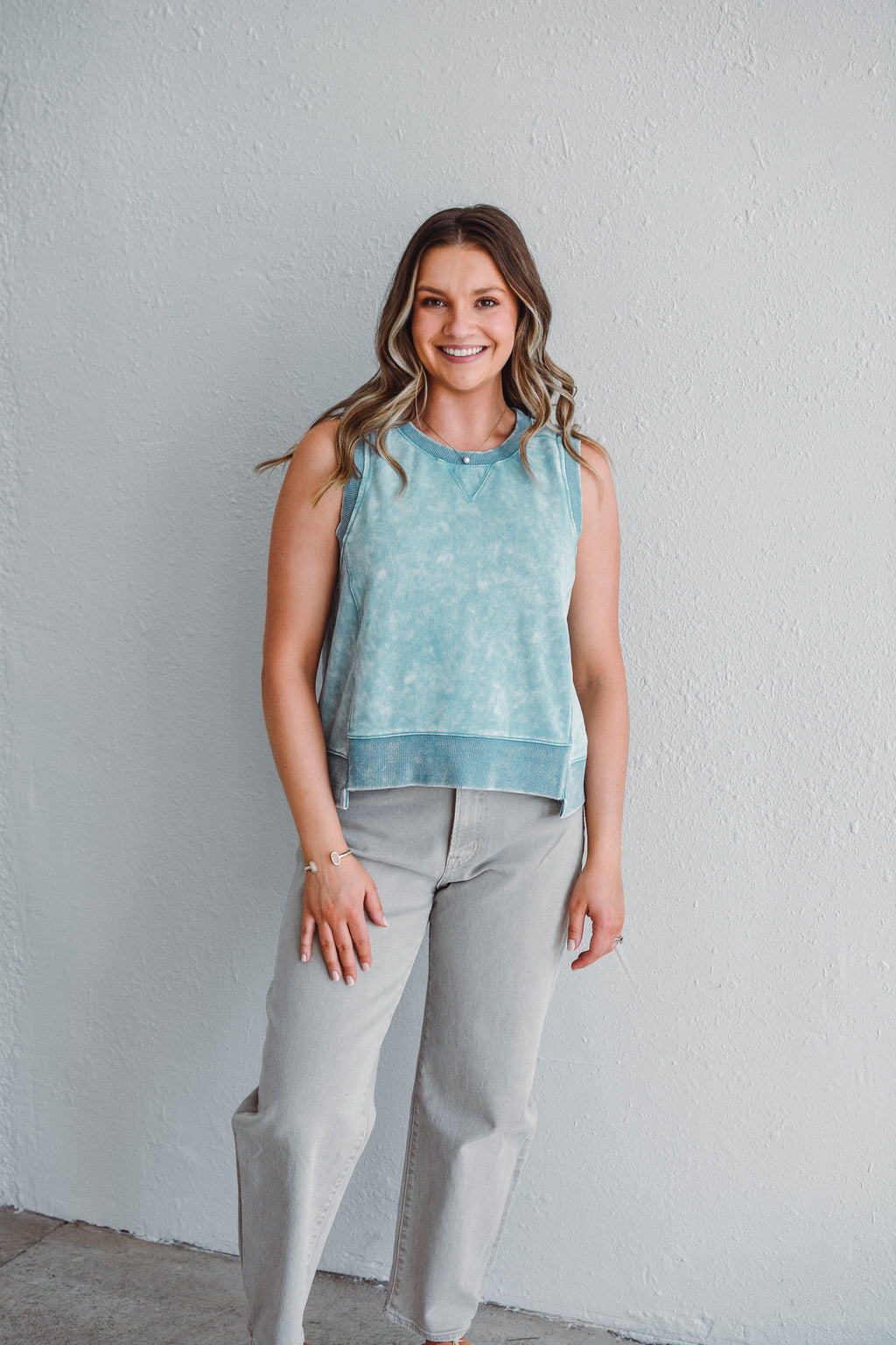 Luna Emerald Tank – Rhinestones and Roses