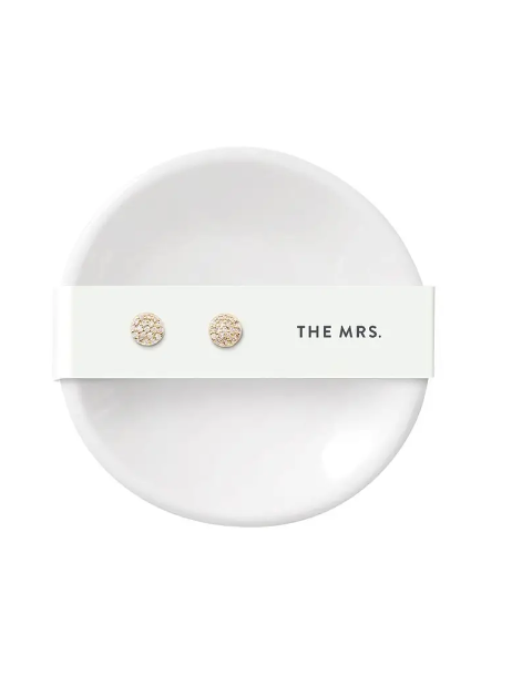 The Mrs. Earring Tray – Rhinestones and Roses