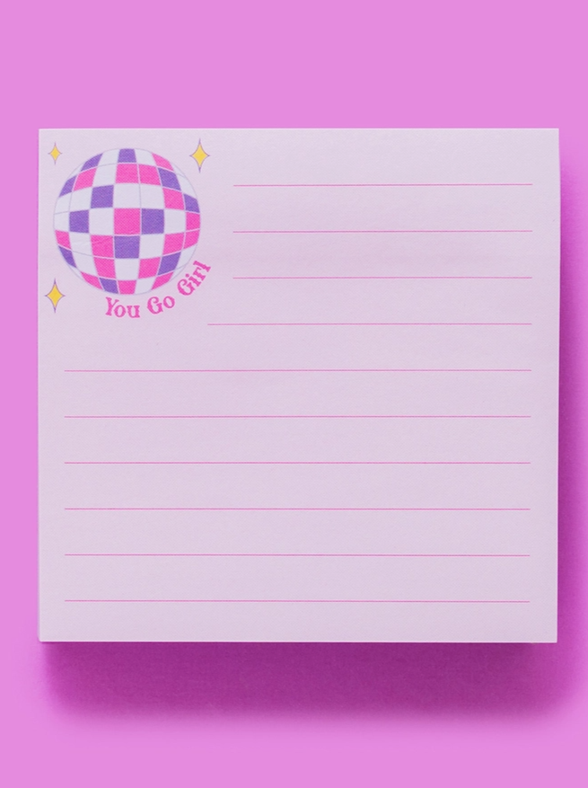Go Girl Sticky Note – Rhinestones and Roses