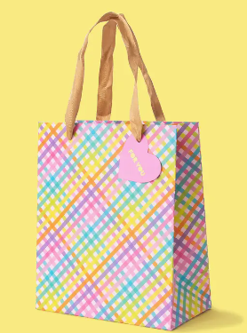 Colorful Gingham Gift Bag – Rhinestones and Roses