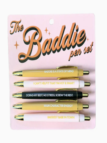Baddie Pen Set – Rhinestones and Roses