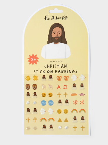 Jesus Stick On Earring – Rhinestones and Roses