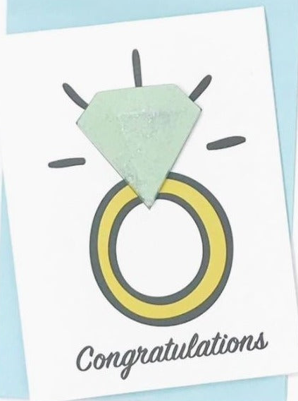 Engaged Fizz Card – Rhinestones and Roses