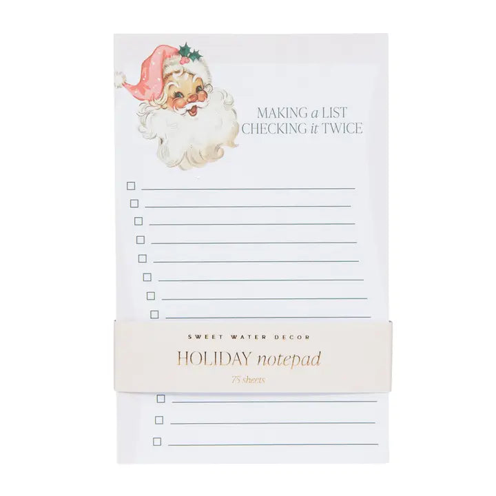Santa Notepad – Rhinestones and Roses