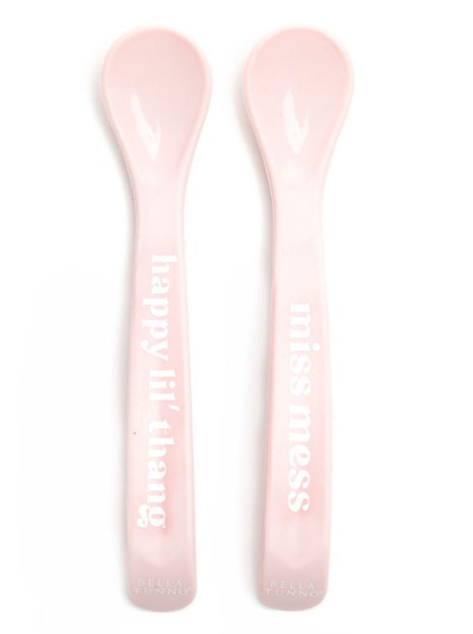 Soft Pink Spoon Set – Rhinestones and Roses