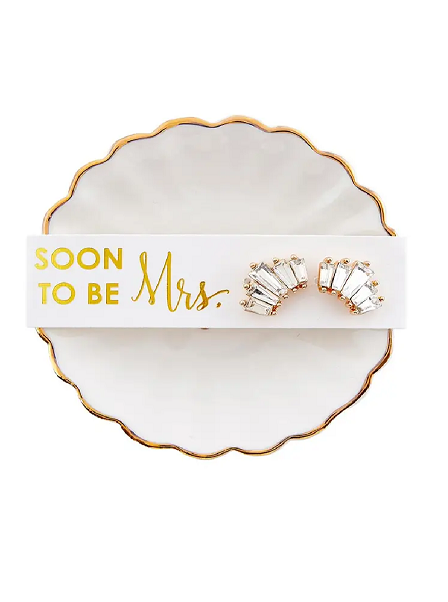 Mrs. Earring & Tray – Rhinestones and Roses